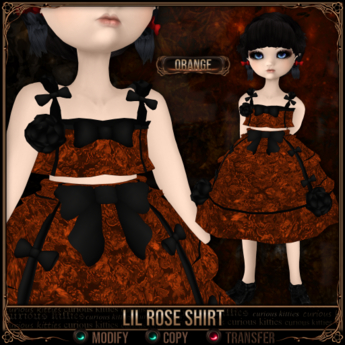 Second Life Marketplace - =^.^= Curious Kitties - Lil Rose Shirt ...