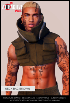 Second Life Marketplace - NECK BAG BROWN - Signature Gianni - Belleza ...