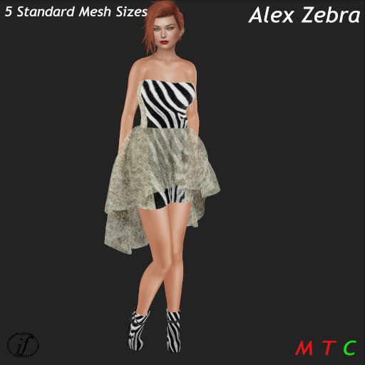 Second Life Marketplace - IF DESIGNS -ALEX Zebra
