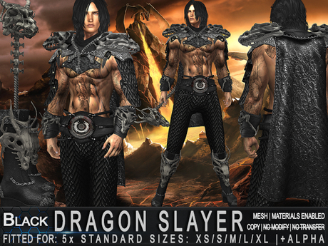 Second Life Marketplace - ZED MESH MATERIALS ENABLED: Black Dragon ...