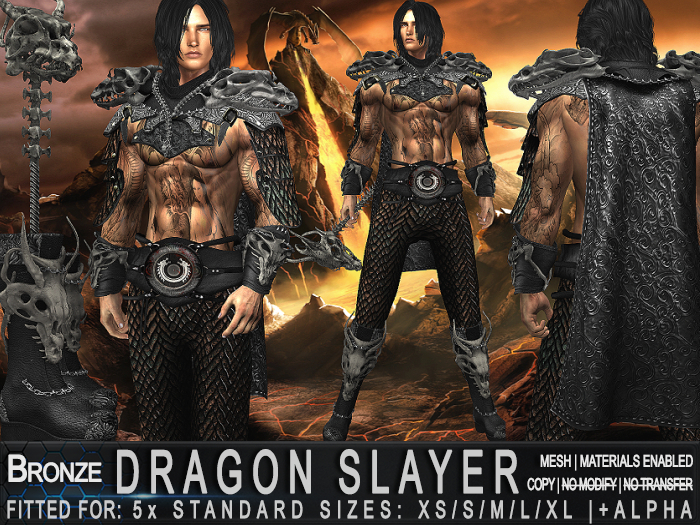 Second Life Marketplace - ZED MESH MATERIALS ENABLED: Bronze Dragon ...