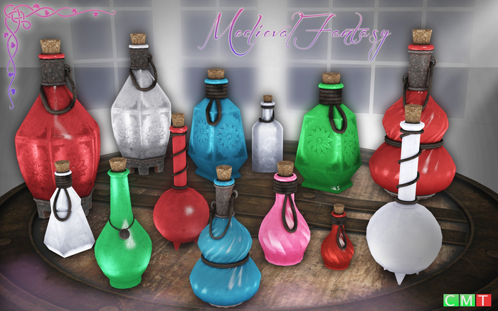 Second Life Marketplace - [MF]Alchemy Apothicary Potions Vials FAT ...