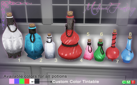 Second Life Marketplace - [MF]Alchemy Apothicary Potions Vials FAT ...