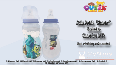 Second Life Marketplace - {CLM} Baby Milk Bottle - Monster - Chocolate ...