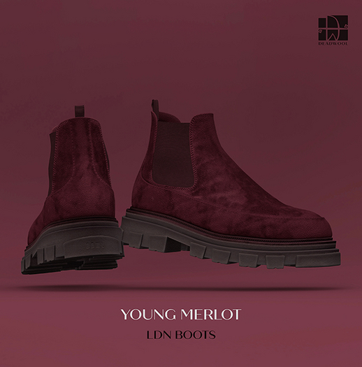 Second Life Marketplace - [Deadwool] LDN boots - young merlot