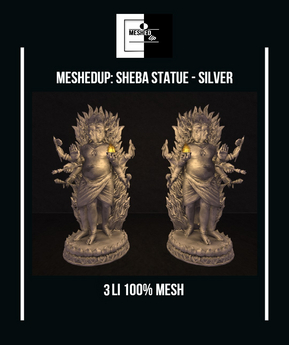 Second Life Marketplace - MeshedUp: Sheba Statue - Silver