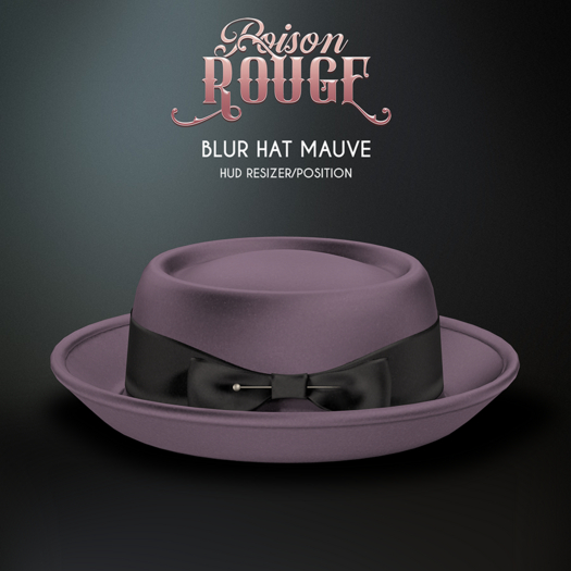 Second Life Marketplace - POISON ROUGE Blur Hat Mauve