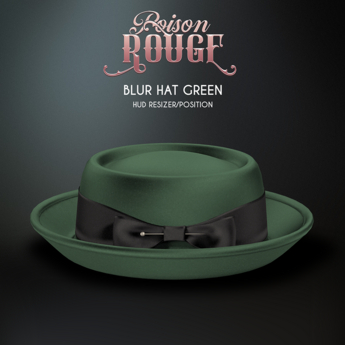 Second Life Marketplace - POISON ROUGE Blur Hat Green