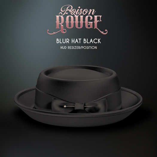Second Life Marketplace - POISON ROUGE Blur Hat Black