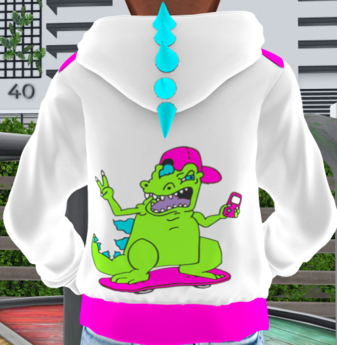 Second Life Marketplace - H4 Spiked Hoodie - Hot Pink Reptar