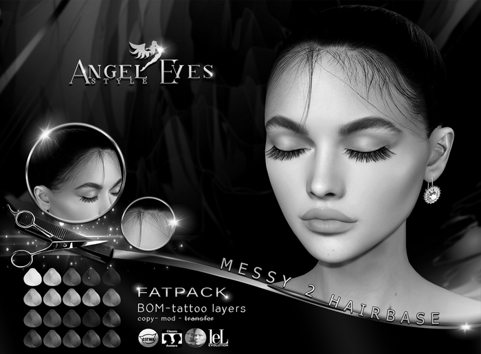 Second Life Marketplace - Angel Eyes - MESSY 2 Hairbase Catwa, Genus ...