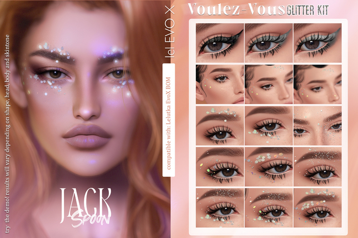 Second Life Marketplace - Jack Spoon. Voulez-Vous Glitter Kit [EvoX BOM]