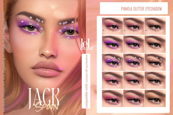 Second Life Marketplace - Jack Spoon . Pamela Glitter Eyeshadow ...