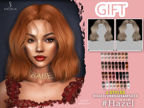 Second Life Marketplace - Sintiklia - Hair Hazel - Gift - FREE