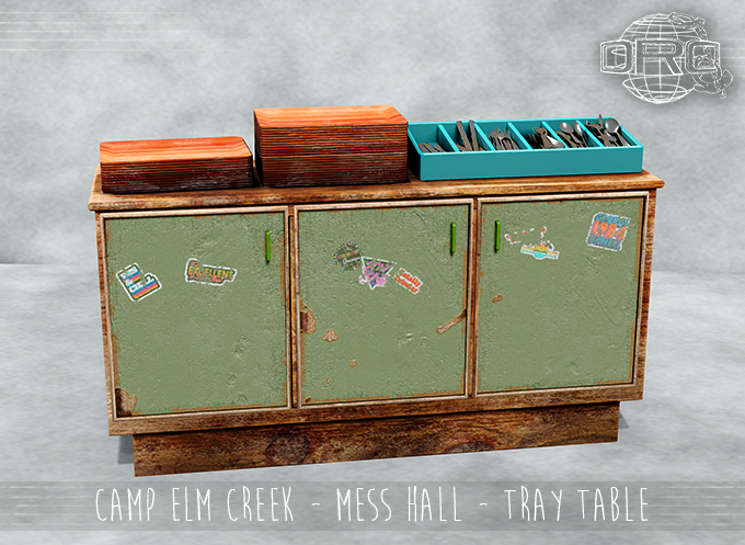 Second Life Marketplace - -DRD- Camp Elm Creek - Mess Hall - Tray Table