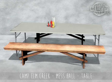 Second Life Marketplace - -DRD- Camp Elm Creek - Mess Hall - Table