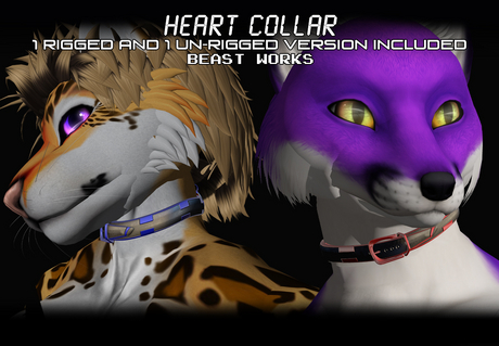 Second Life Marketplace - [Beast Works] Heart Collar