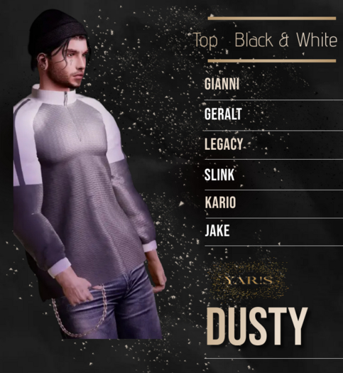 Second Life Marketplace - Top Dusty Black&White