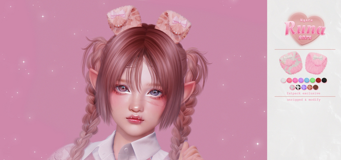 Second Life Marketplace - nyaru - runa ears - fatpack