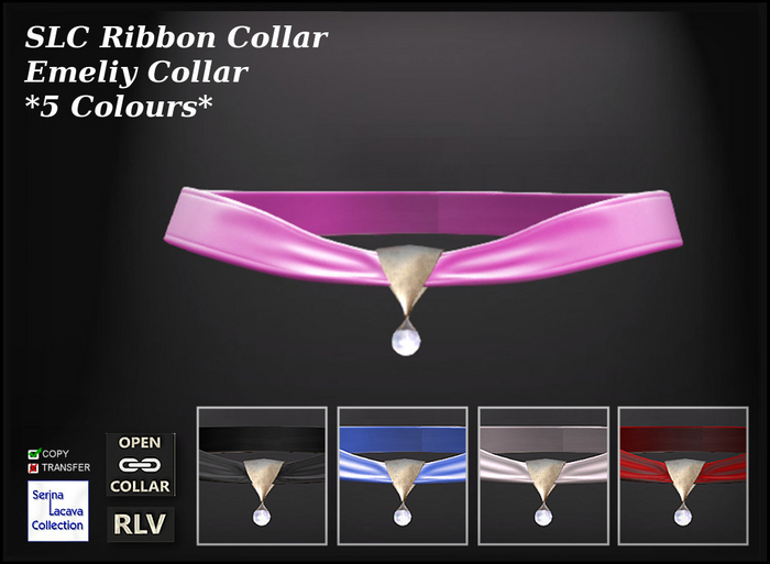 Second Life Marketplace - SLC Ribbon Collar Emeliy Collar RLV *5 ...