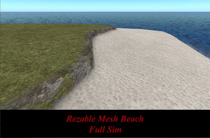Second Life Marketplace - Rezzable Mesh Beach - Full Sim