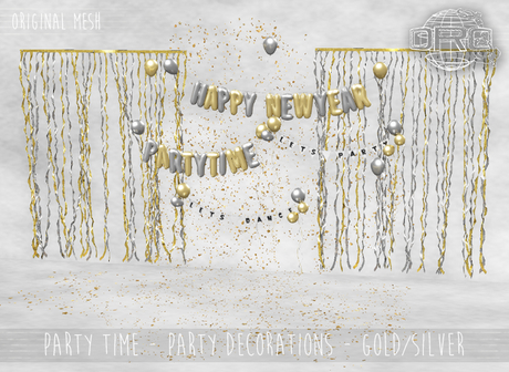 Second Life Marketplace - -DRD- Party Time - Party Decorations - Gold ...