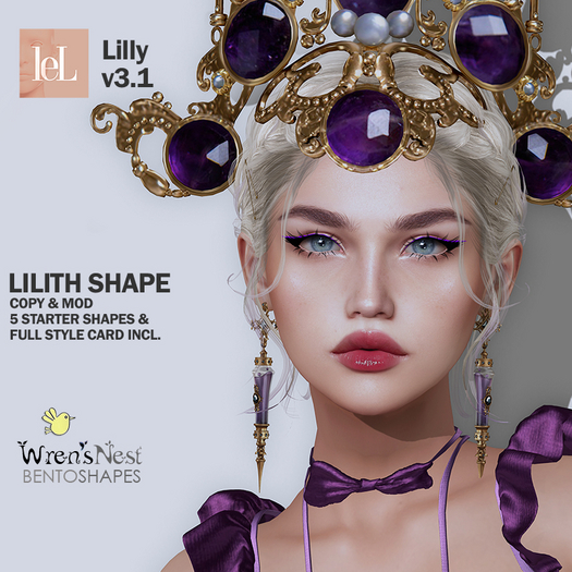 Second Life Marketplace - { wren's nest } Lilith Shape for Lelutka ...