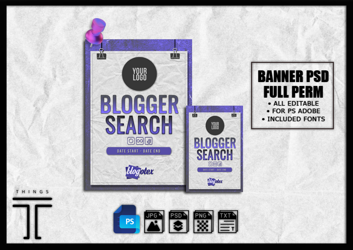 Second Life Marketplace - THINGS - Banner Looking Bloggers #1