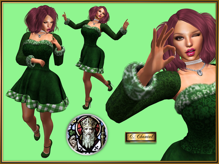Second Life Marketplace - C.CHANTAL Irish St. Patricks Day Outfit ON ...