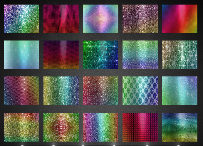 Second Life Marketplace - Rainbow Glitter Nail Texture Hud ONLY "BOXED"