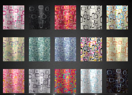 Second Life Marketplace - Retro Squares Nail Texture Hud ONLY "BOXED"