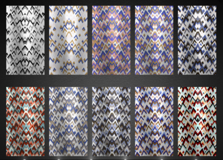 Second Life Marketplace - Tribal Flowers Nail Texture Hud ONLY "BOXED"
