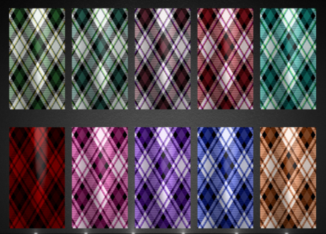 Second Life Marketplace - Winterfest Plaid Nail Texture Hud ONLY "BOXED"