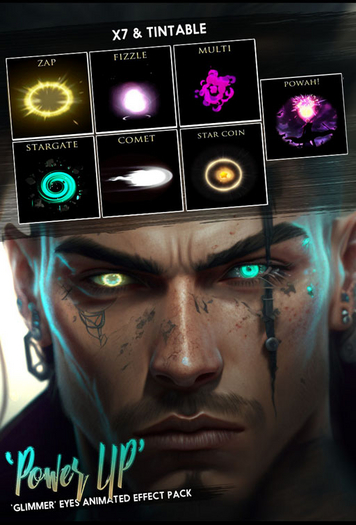 Second Life Marketplace - *Birth* 'Power UP' Eye Effects [4Glimmer Eyes]