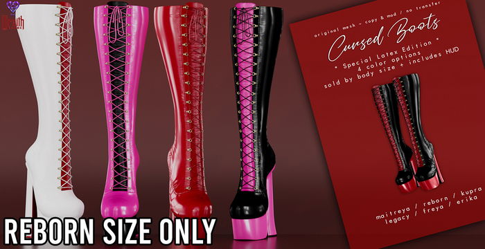 Second Life Marketplace - - sixx . wraith - Cursed Boots (Latex Edition ...