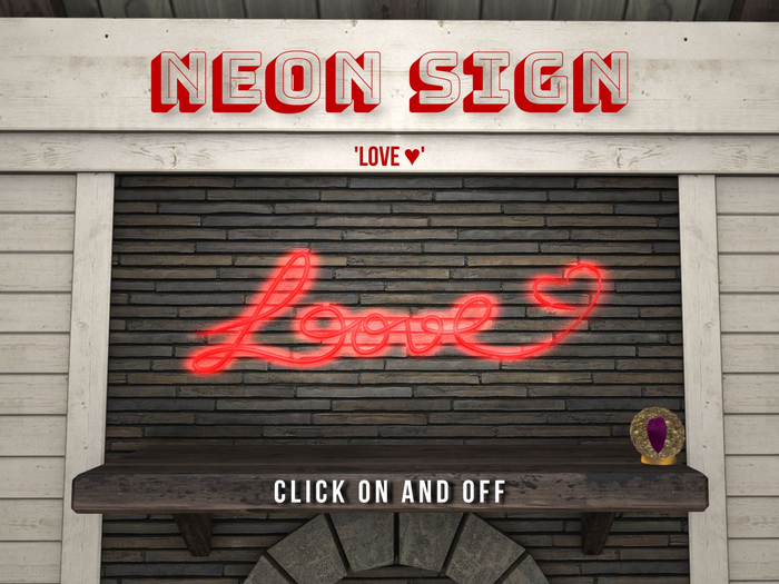 Second Life Marketplace - [WAG] Neon Love Sign