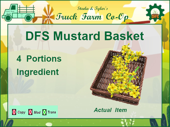 Second Life Marketplace - DFS Mustard Basket - X1