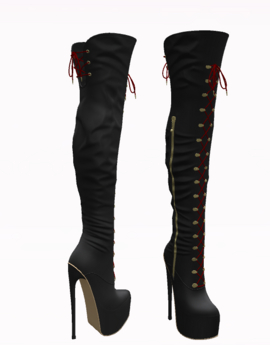 Second Life Marketplace - Leather Boots with Laces 71x Color HUD ...