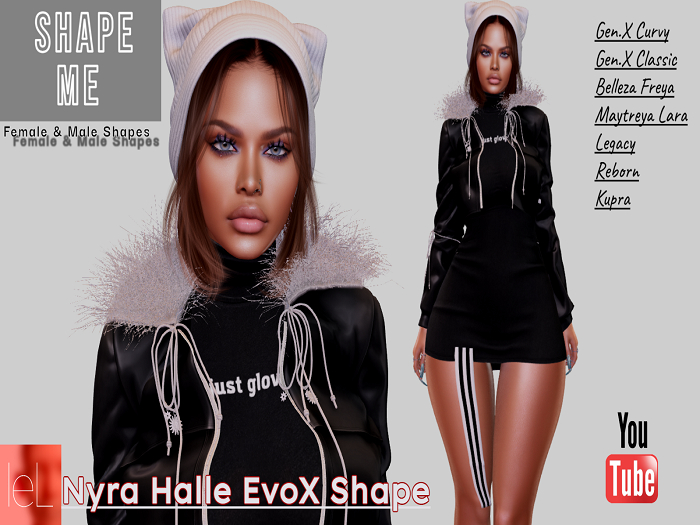 Second Life Marketplace - Shape Me - Nyra Halle Head EvoX Shape