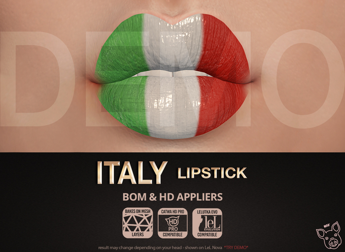 Second Life Marketplace - Mad' - Italy Lipstick [DEMO] [BOM & HD APPLIERS]