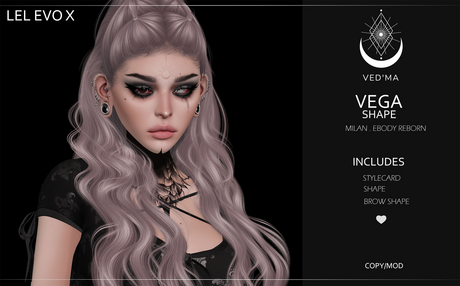 Second Life Marketplace - VED'MA - Vega Shape [Lelutka Evo X Milan]