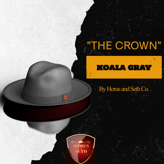 Second Life Marketplace - -H&S- Big Brim Fedora - Koala Gray