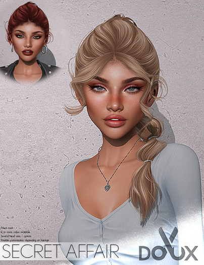 Second Life Marketplace - DOUX - Secret Affair hairstyle [BLOGGER PACK]