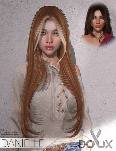 Second Life Marketplace - DOUX - Danielle hairstyle [BLOGGER PACK]