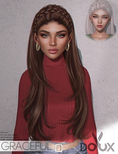 Second Life Marketplace - DOUX - Graceful hairstyle [BLOGGER PACK]