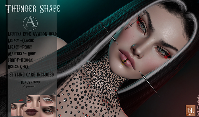 Second Life Marketplace - +ARANA+ Thunder Shape- AVALON Lelutka EvoX