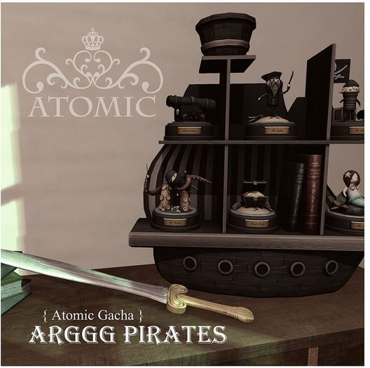 Second Life Marketplace - ARGGG Pirates! Gacha COMPLETE / FULL SET + RARE
