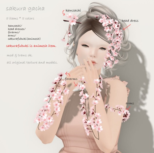 Second Life Marketplace - *N*Sakura - Kanzashi pink
