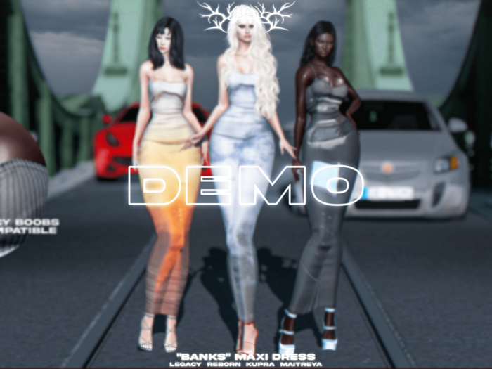 Second Life Marketplace - #Klubb "Banks" Maxi Dress [DEMO]