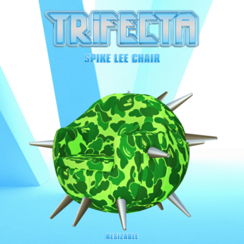 Second Life Marketplace - TRIFECTA - Spike Lee Chair [GREEN BAPE]